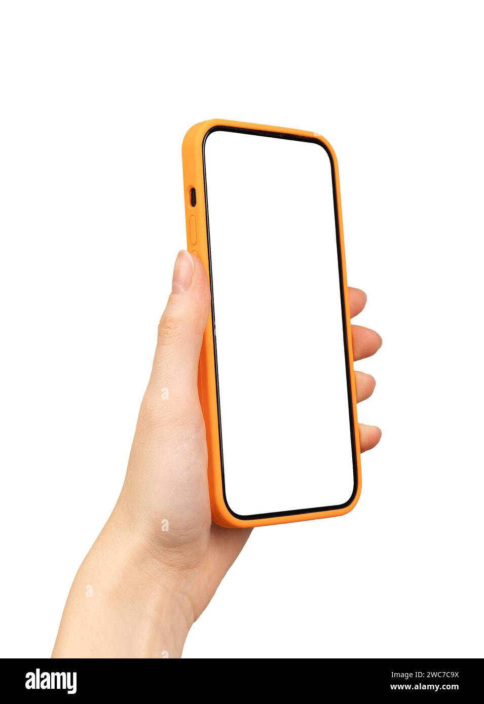 Hand showing mobile phone screen mock up, cellphone mockup, smartphone ...