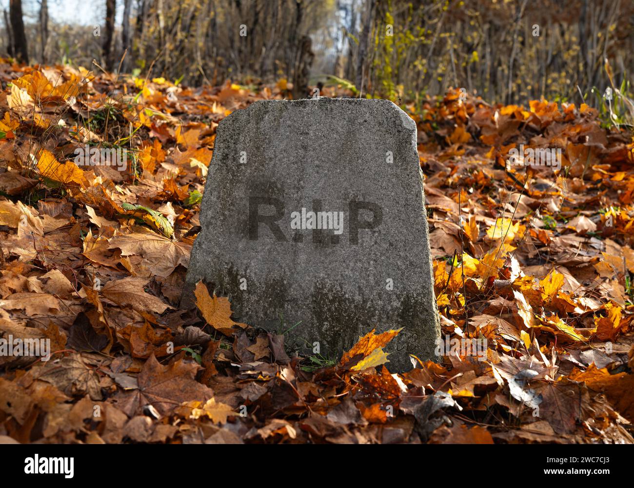 Spooky gravestone cartoon hi-res stock photography and images - Alamy