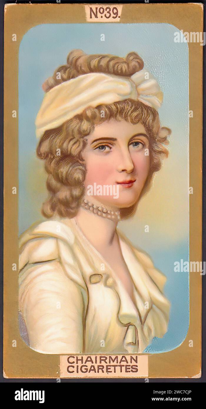 Portrait of a Lady 001 - Vintage Cigarette Card Illustration Stock ...