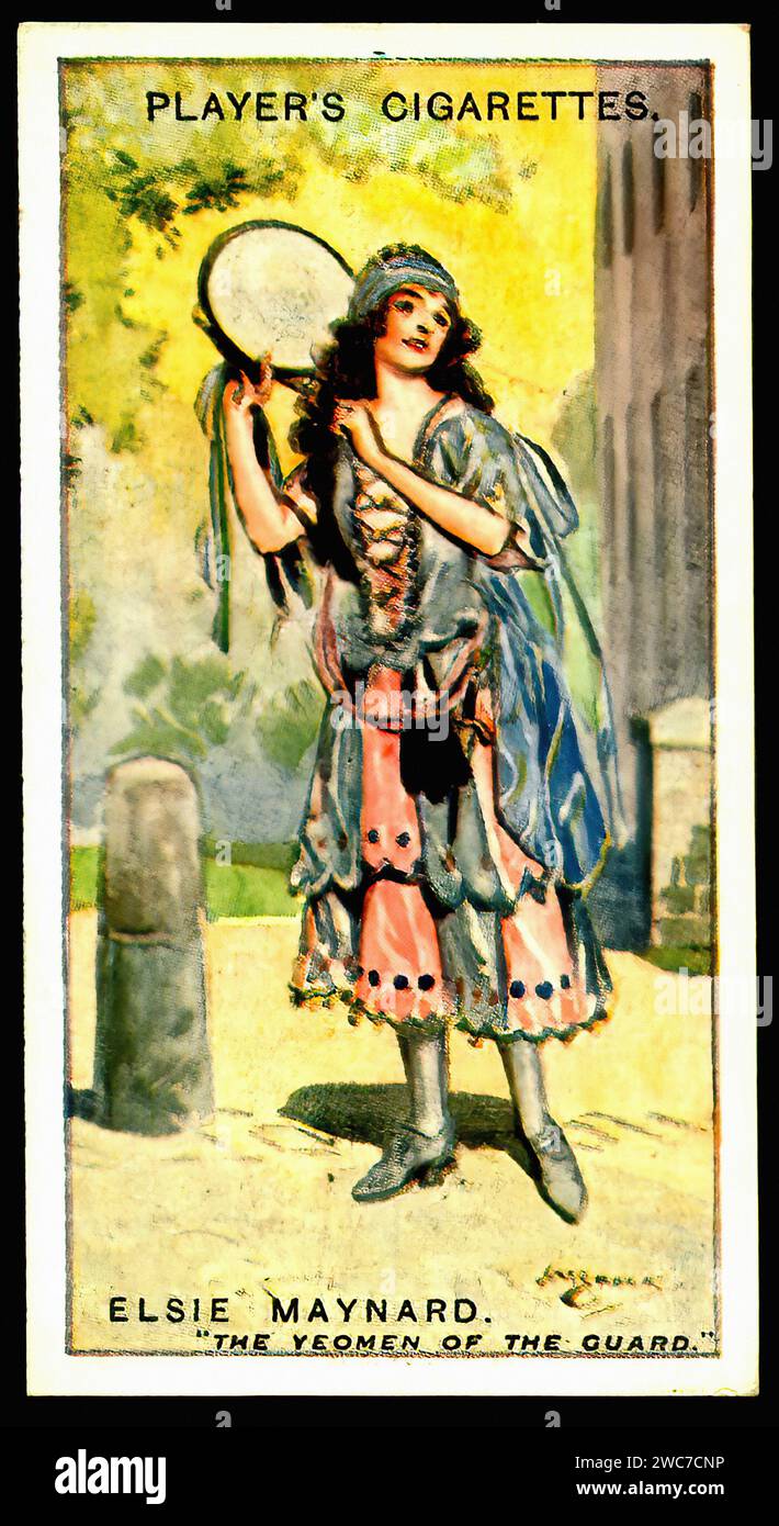 Elsie Maynard - Vintage Cigarette Card Illustration Stock Photo - Alamy