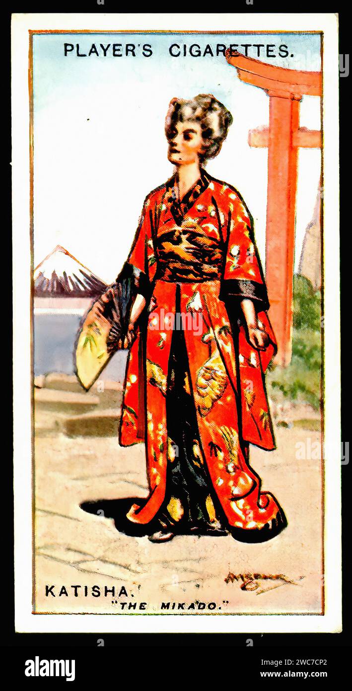 Katisha - The Mikado - Vintage Cigarette Card Illustration Stock Photo ...