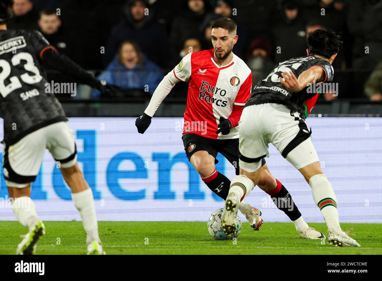 Rotterdam, Nederland. 14th Jan, 2024. ROTTERDAM, NEDERLAND - JANUARY 14: Luka Ivanusec of ...