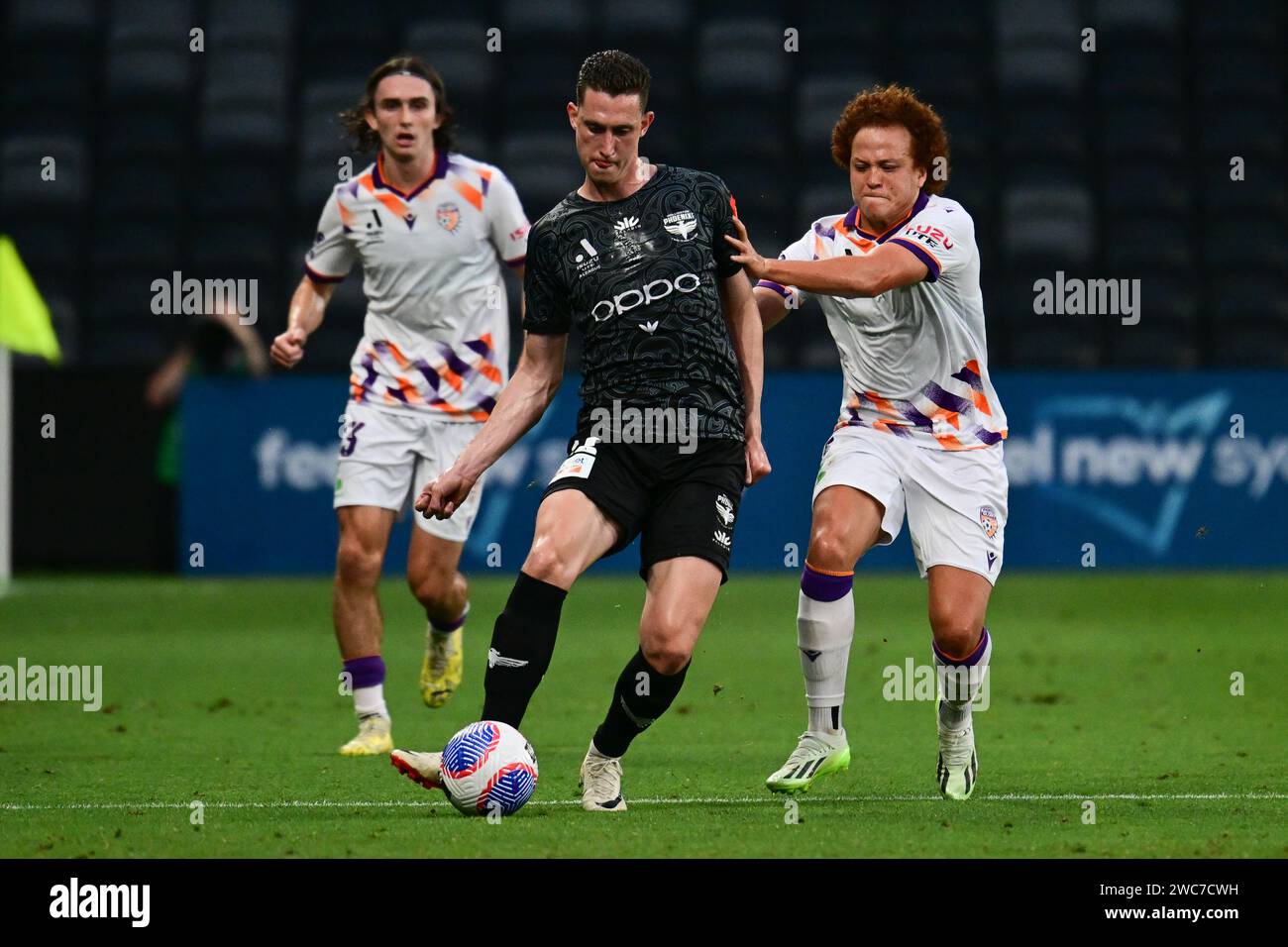 Parramatta, Australia. 14th Jan, 2024. Daniel Bennie (L), Mohammad ...