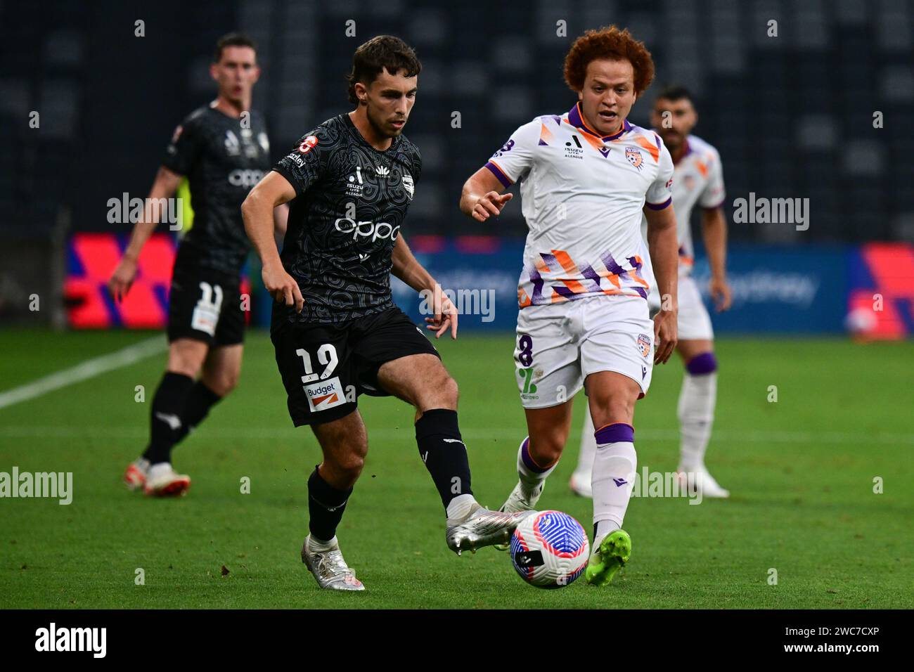 Parramatta, Australia. 14th Jan, 2024. Sam Harry Sutton (L) of the ...