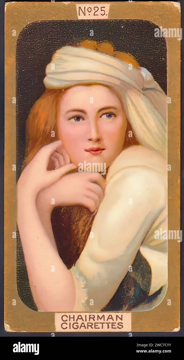 Emma, Lady Hamilton - Vintage Cigarette Card Illustration Stock Photo ...