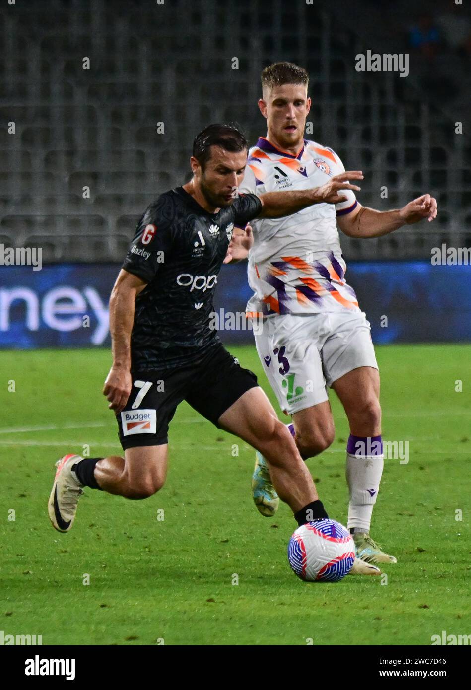Parramatta, Australia. 14th Jan, 2024. Konstantinos Barbarouses (L) of ...