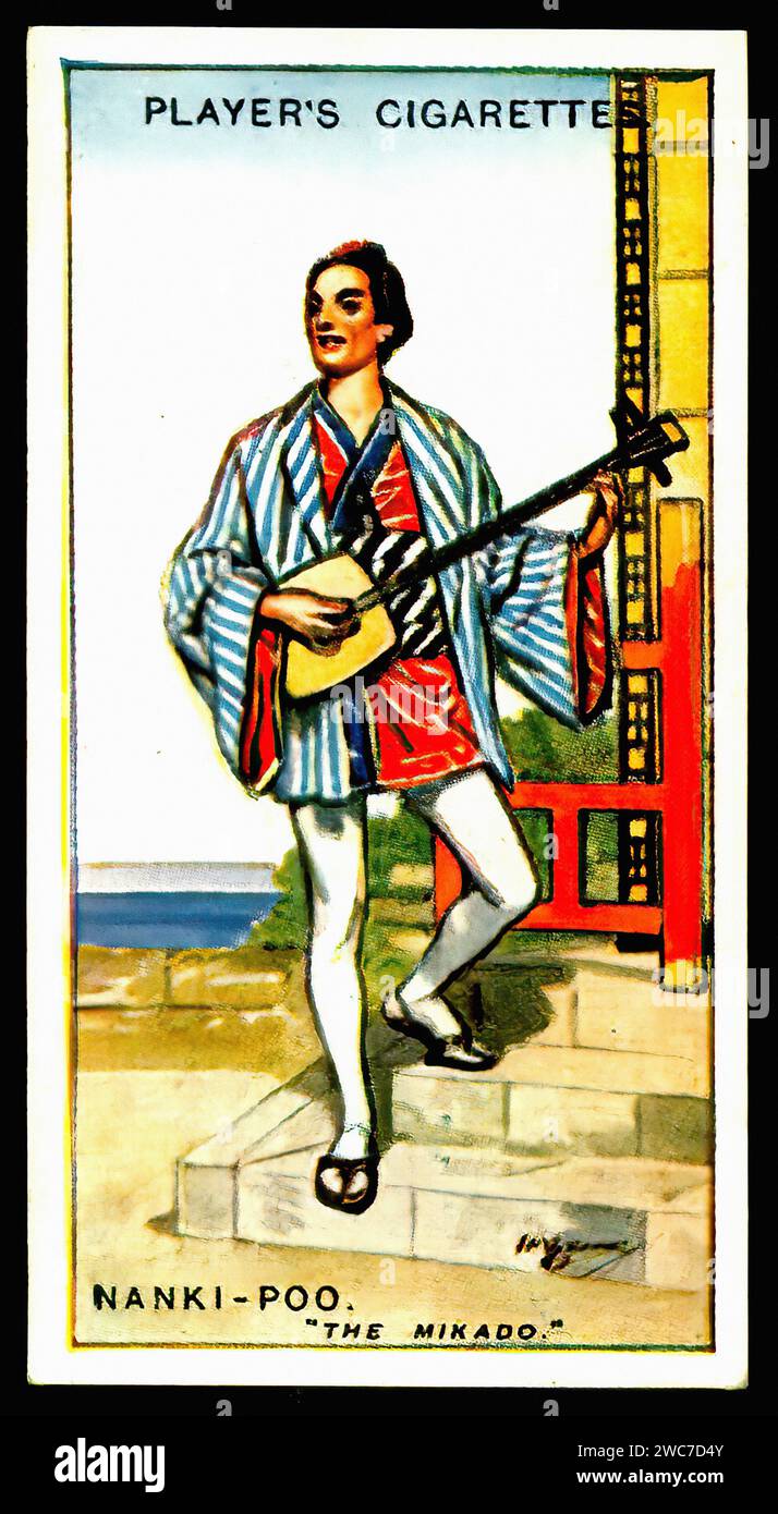 Nanki-Poo - The Mikado - Vintage Cigarette Card Illustration Stock ...