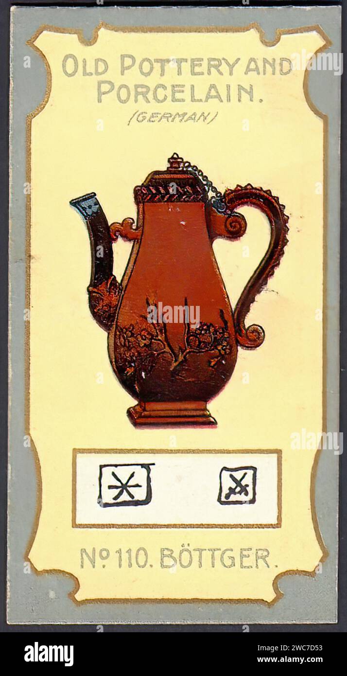 Bottger Teapot, 18th Century - Vintage Cigarette Card Illustration ...