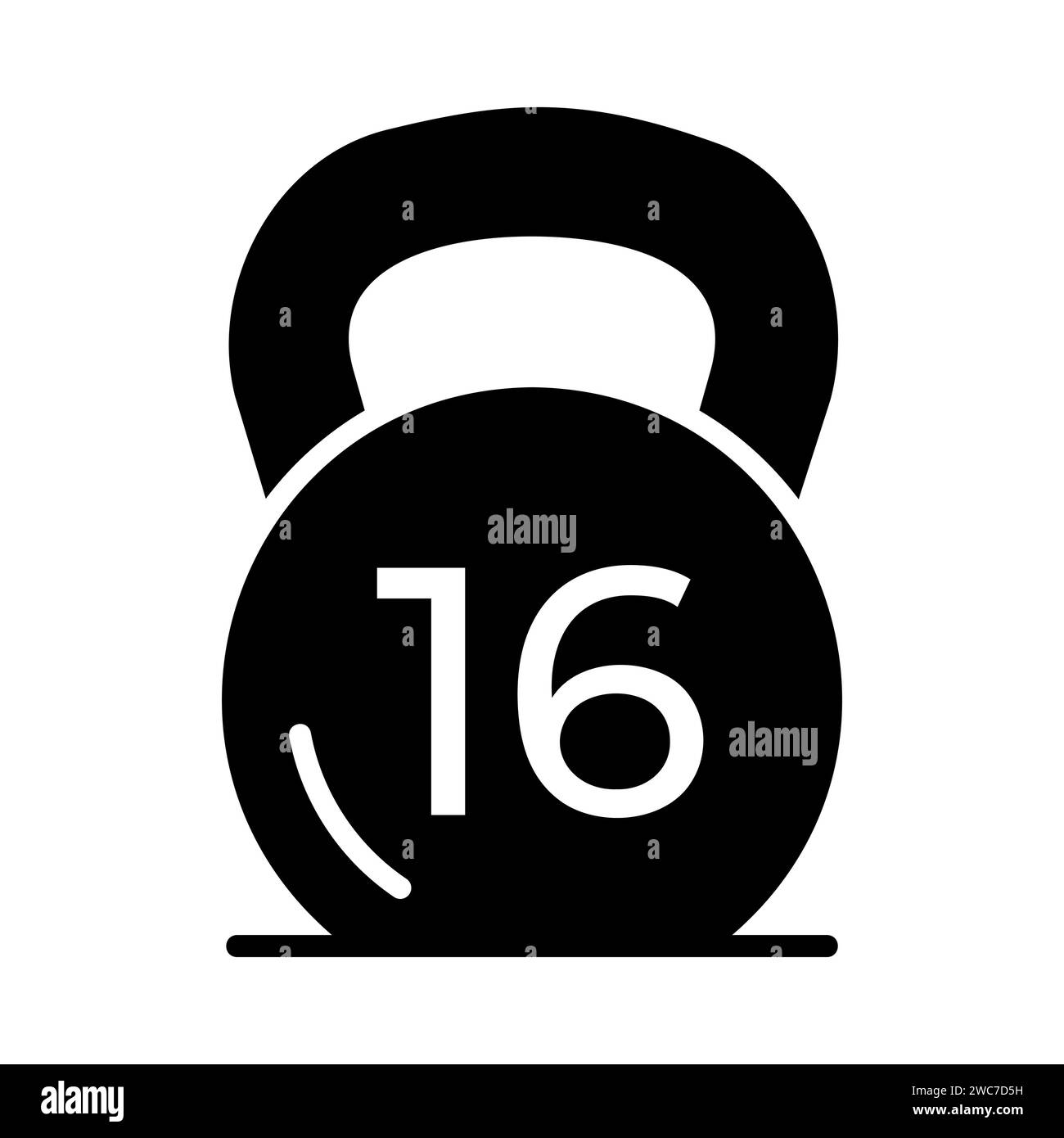 Kettlebell vector solid icon. Graph symbol for fitness and weight loss ...