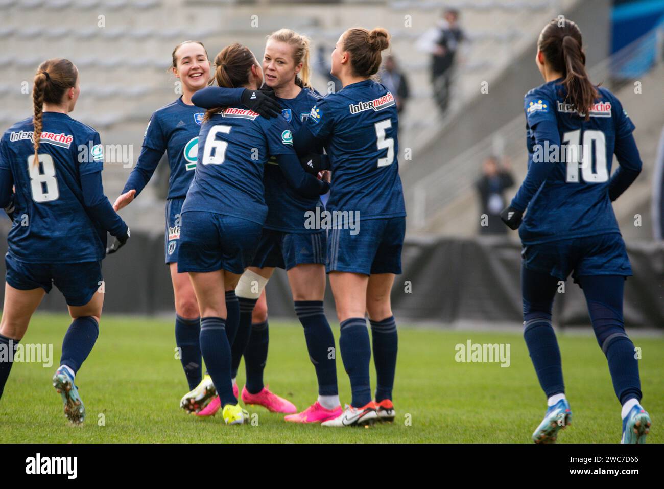 Paris, France. 14th Jan, 2024. Julie Soyer of Paris FC celebrates after ...