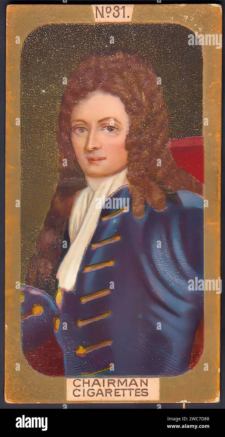 Sir Christopher Wren - Vintage Cigarette Card Illustration Stock Photo ...