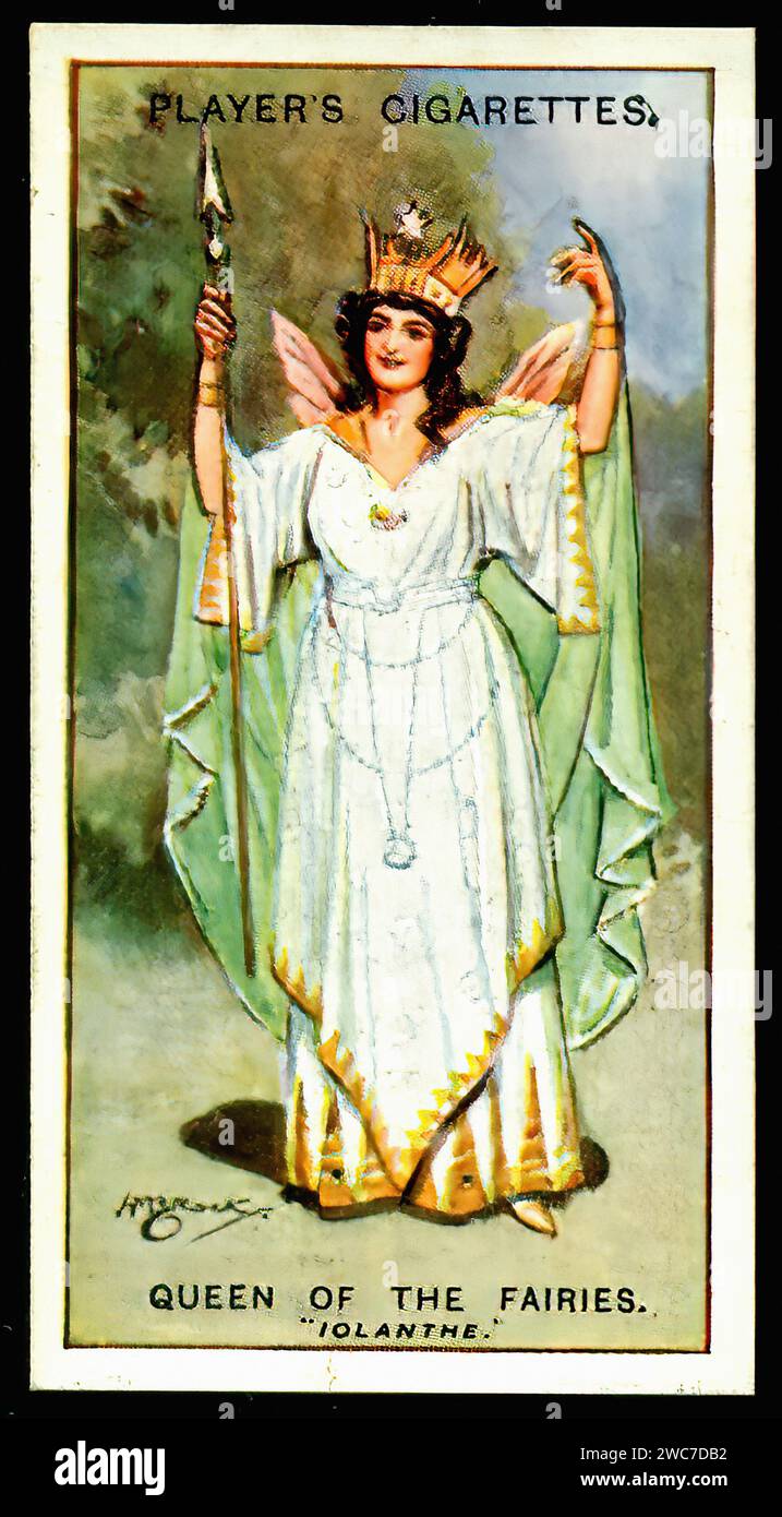 Vintage Cigarette Card -Queen of the Fairies - Iolanthe Illustration ...