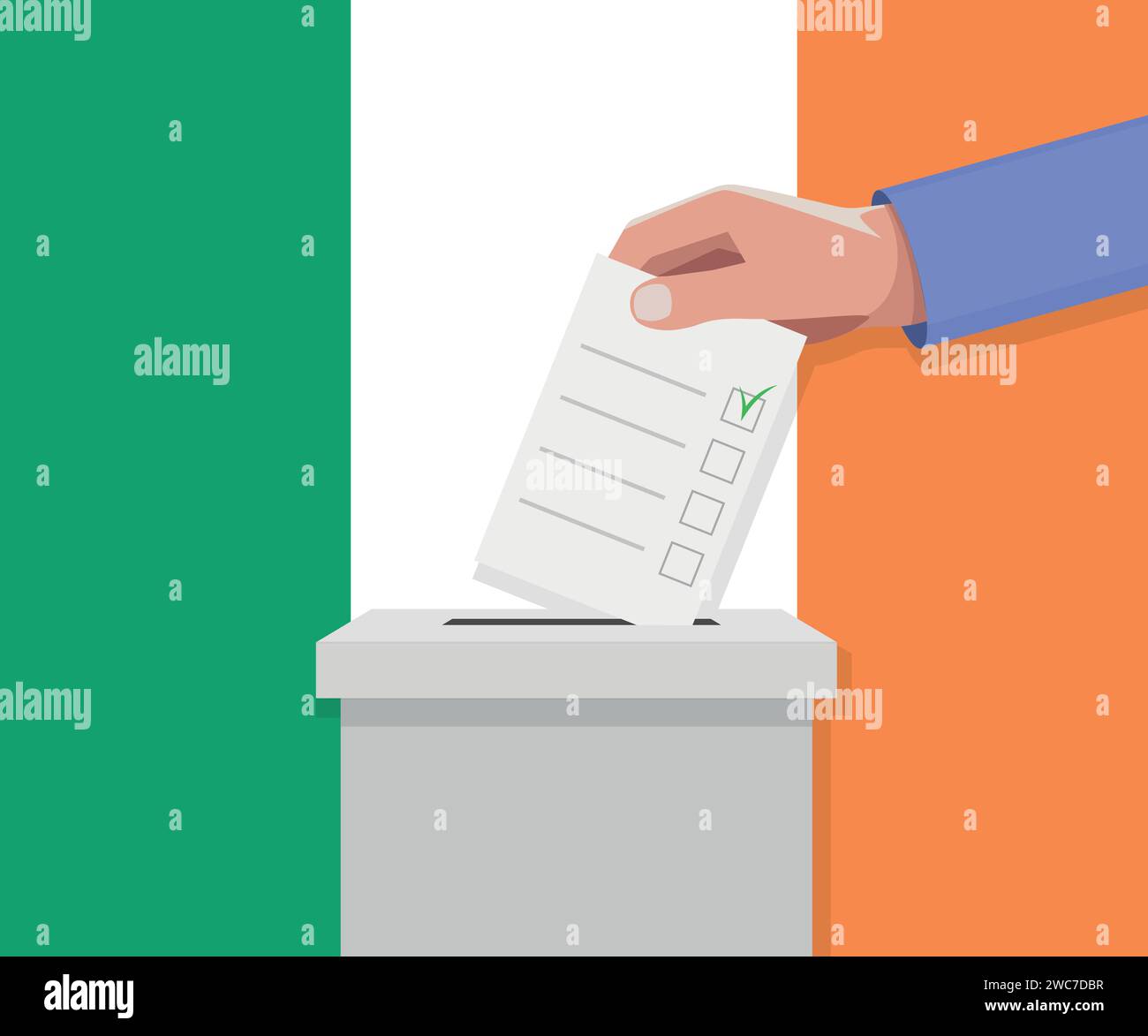 Polling card ireland Stock Vector Images - Alamy