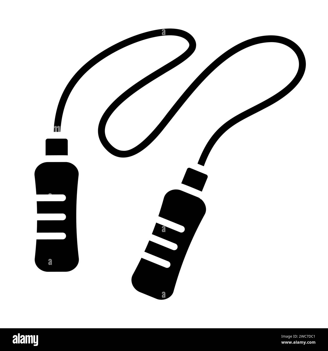 Jump rope vector solid icon. Graph symbol for fitness and weight loss ...