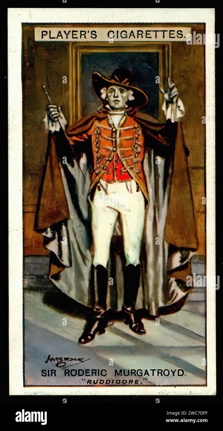 Sir Roderic Murgatroyd - Vintage Cigarette Card Illustration Stock ...