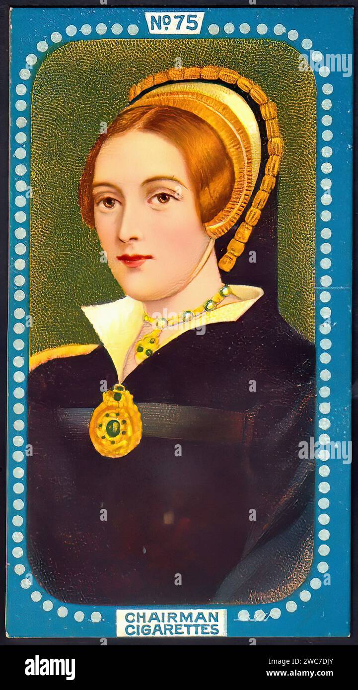 Catherine Howard - Vintage Cigarette Card Illustration Stock Photo - Alamy