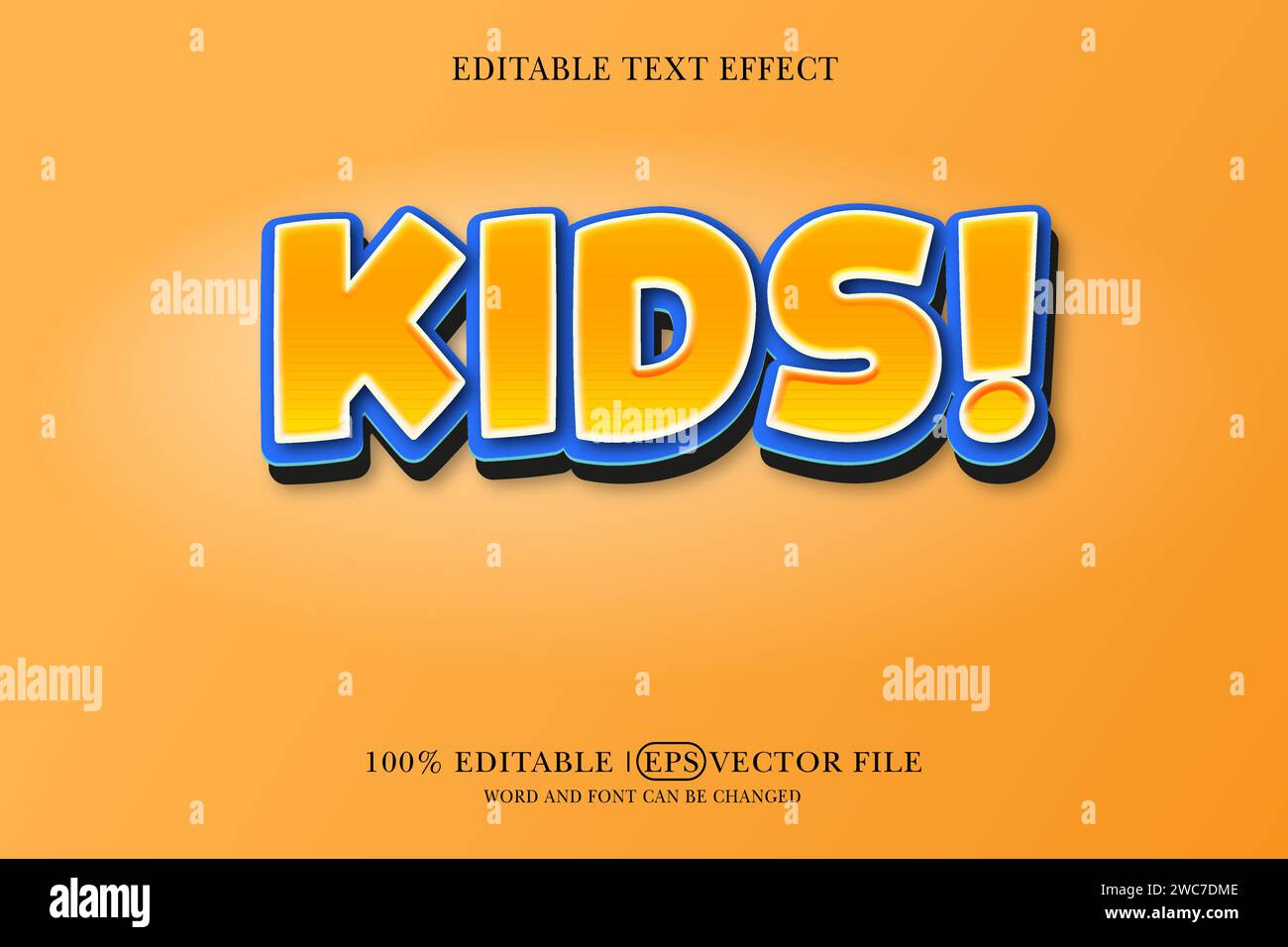 Kids 3D effect editable vector text mockup Stock Vector Image & Art - Alamy Kids 3D effect editable vector text mockup Stock Vector Image & Art - Alamy