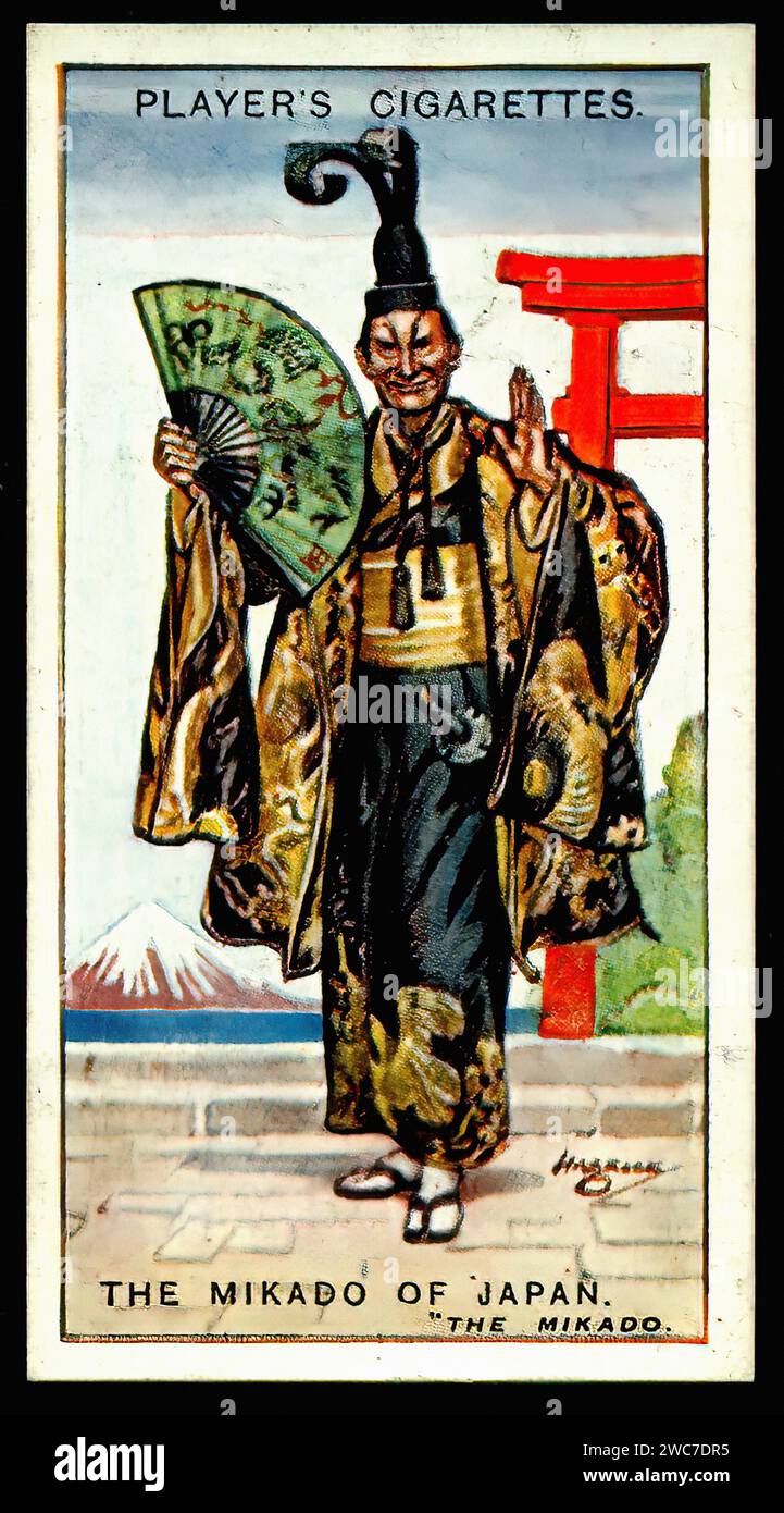 The Mikado of Japan - The Mikado - Vintage Cigarette Card Illustration Stock Photo - Alamy