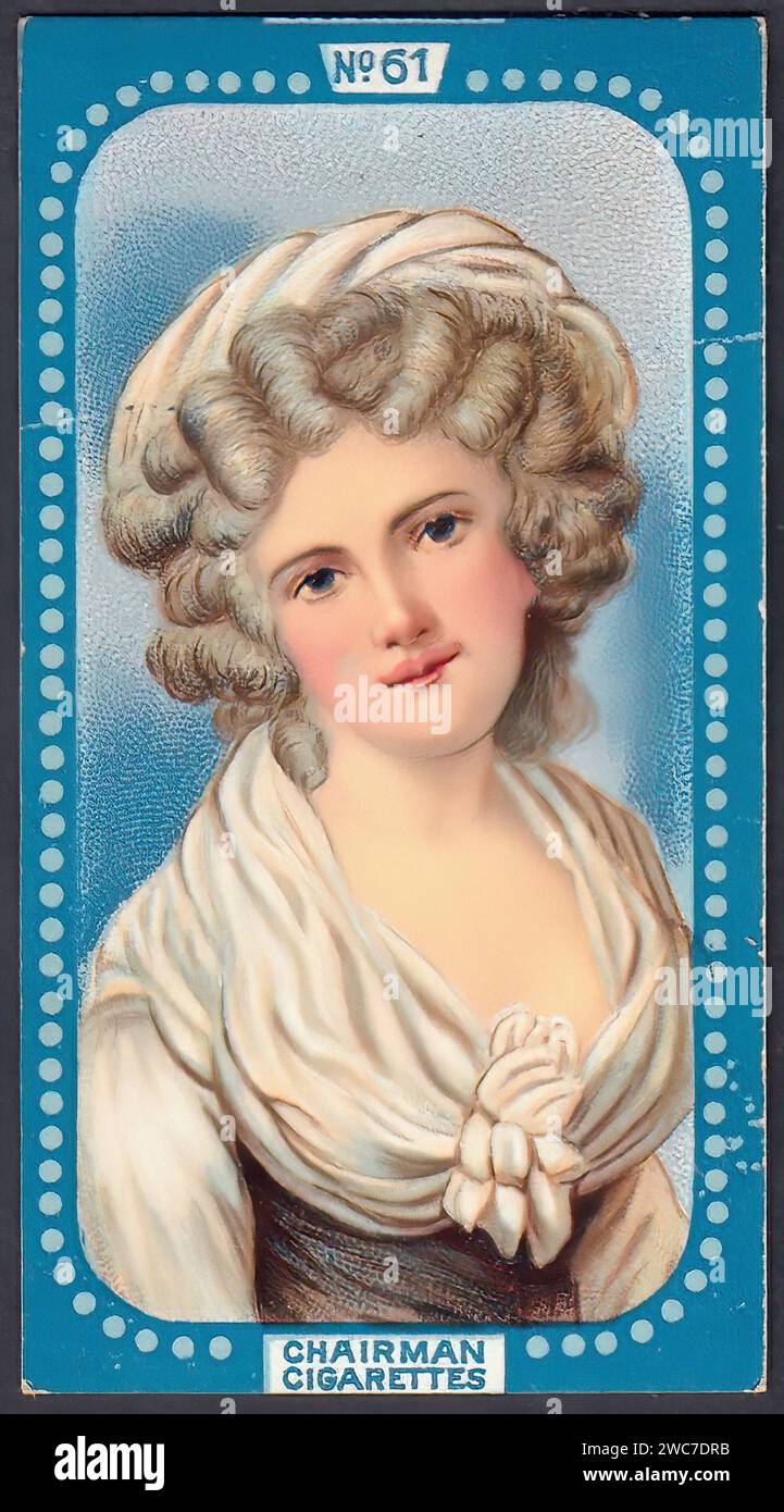 Maria Smythe - Vintage Cigarette Card Illustration Stock Photo - Alamy