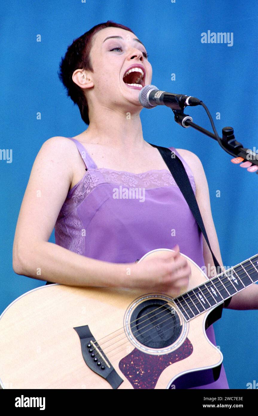 Monza Italy 2000-07-24:Carmen Consoli ,Italian singer, during the live ...