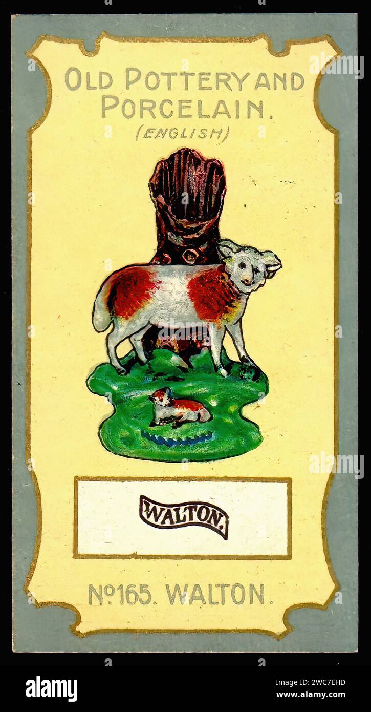 Walton Pottery Figure 001 - Vintage Cigarette Card Illustration Stock ...