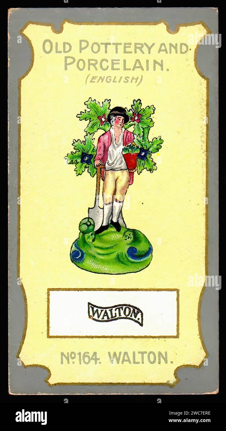 Walton Pottery Figure - Vintage Cigarette Card Illustration Stock Photo ...