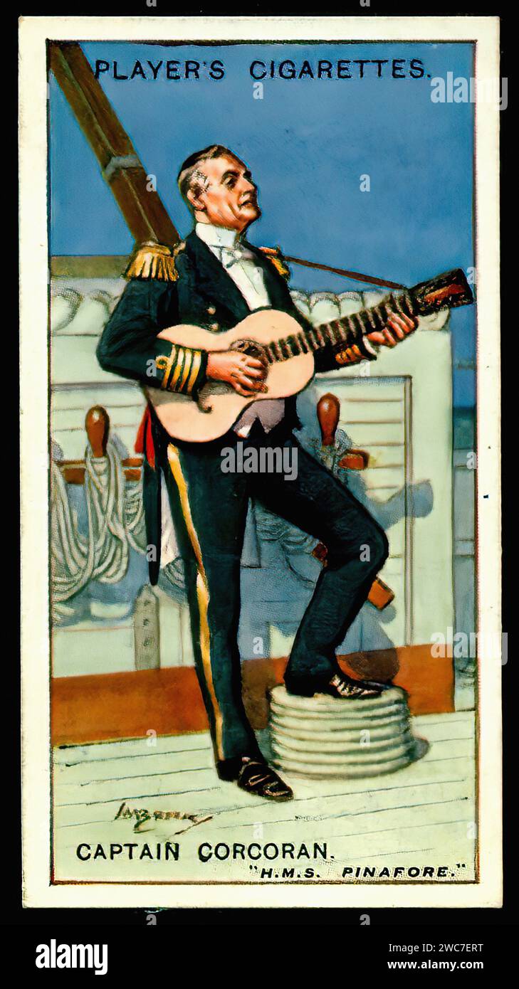 Captain Corcoran - HMS Pinafore - Vintage Cigarette Card Illustration ...