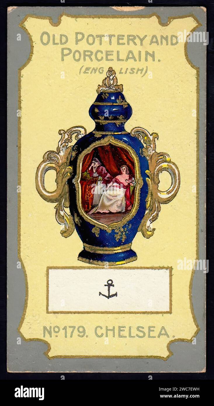 Chelsea Pottery Vase - Vintage Cigarette Card Illustration Stock Photo ...