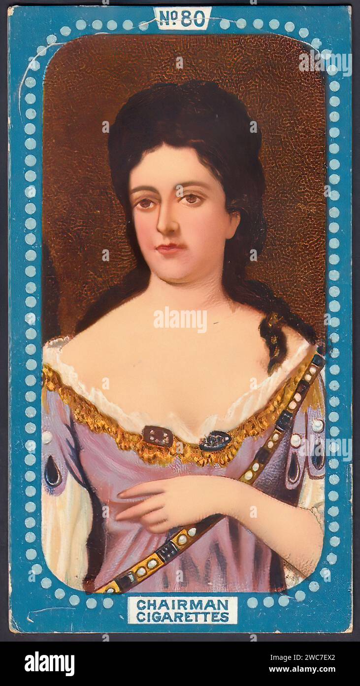 Queen Anne - Vintage Cigarette Card Illustration Stock Photo - Alamy