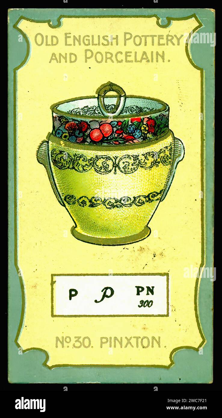 Pinxton Ice Pail - Vintage Cigarette Card Illustration Stock Photo - Alamy