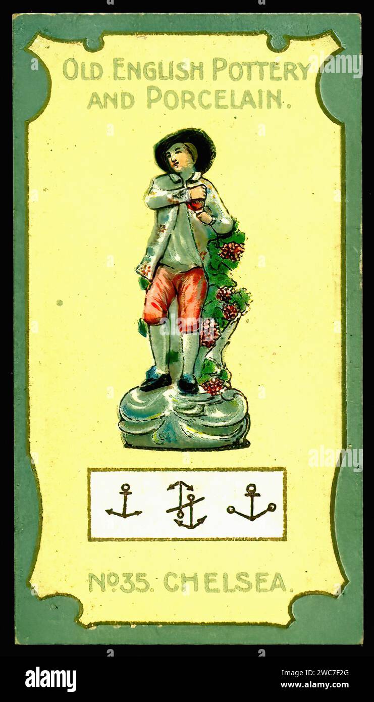 Chelsea Figure c1750 - Vintage Cigarette Card Illustration Stock Photo ...
