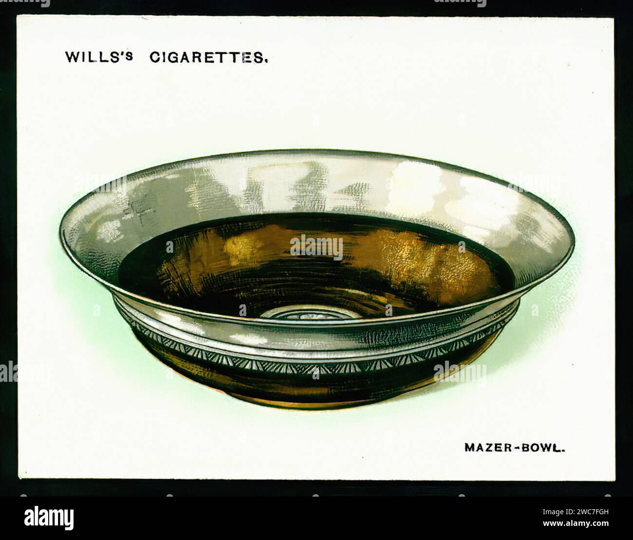 Mazer Bowl 15th century - Vintage Cigarette Card Illustration Stock ...