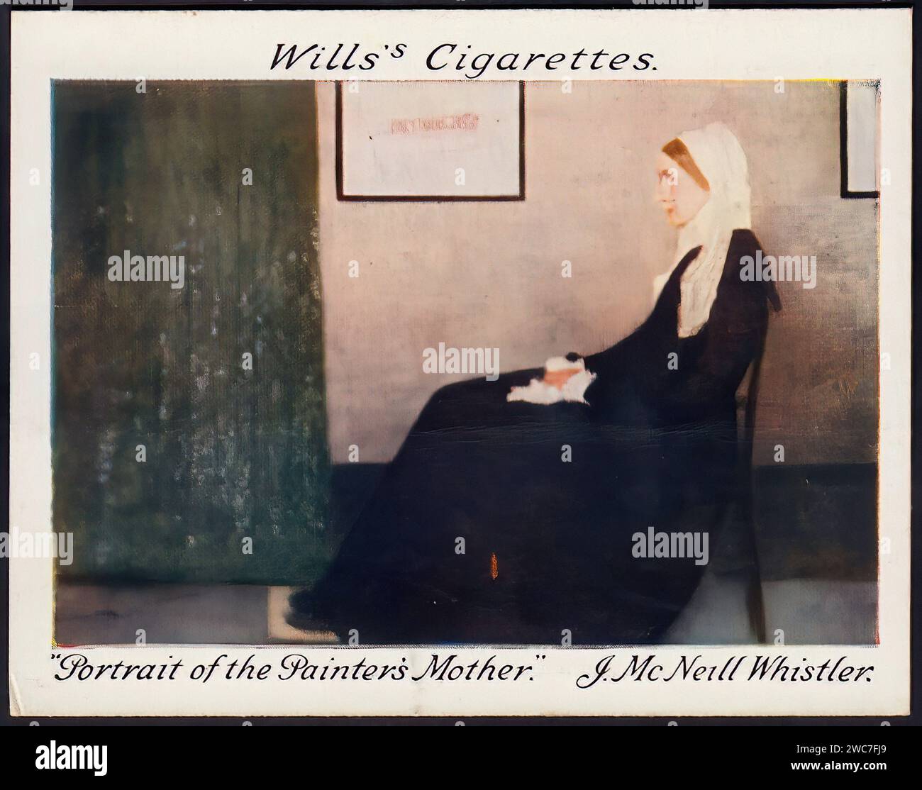 Whistler's Mother - Vintage Cigarette Card Illustration Stock Photo - Alamy