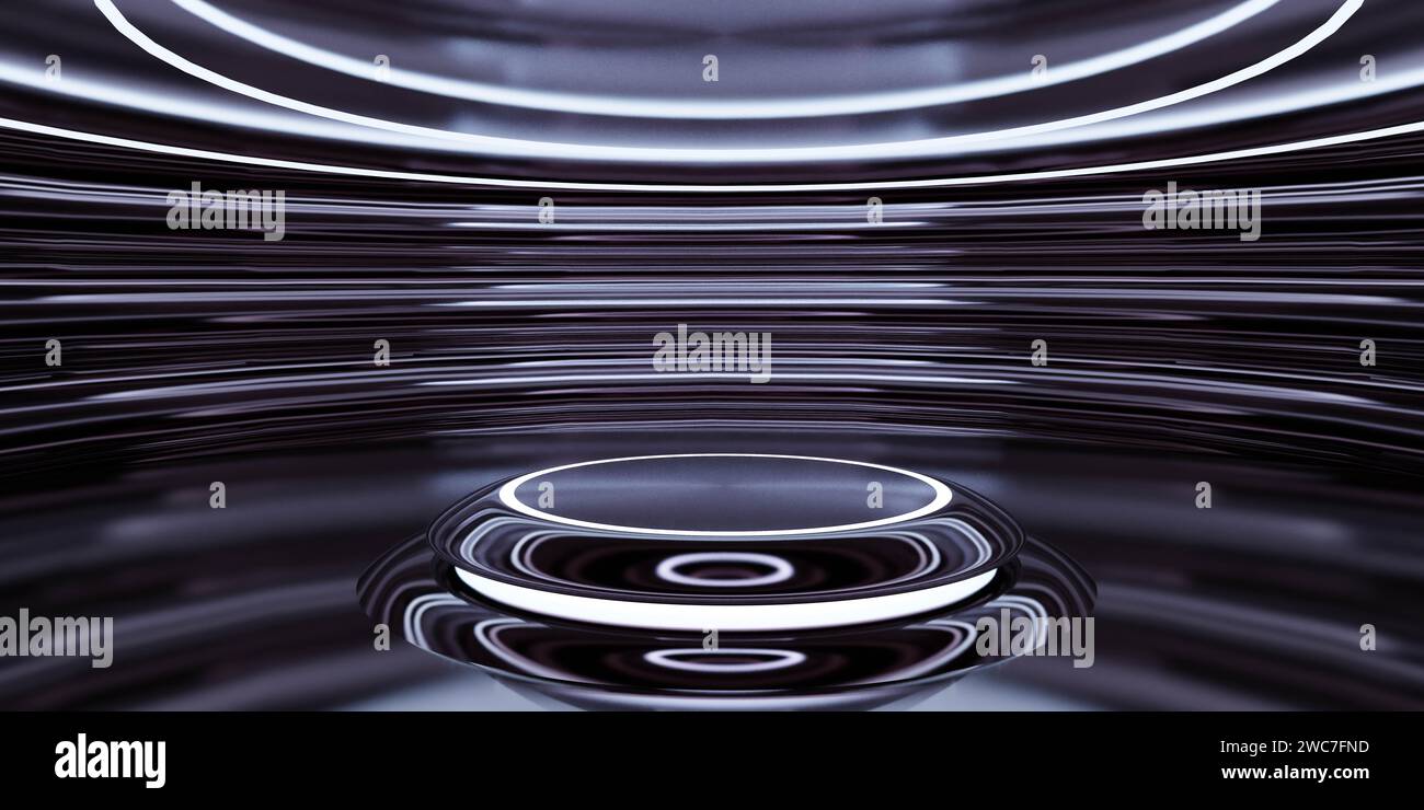 Black and White Abstract Background With Circles With a Podium, Simple ...