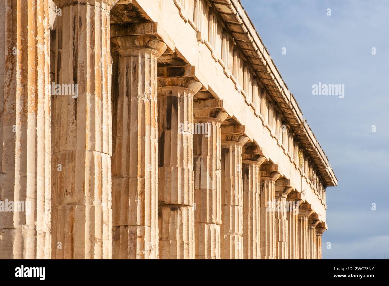 Collonade of Temple of Hephaestus in Ancient Agora, Athens, Greece ...