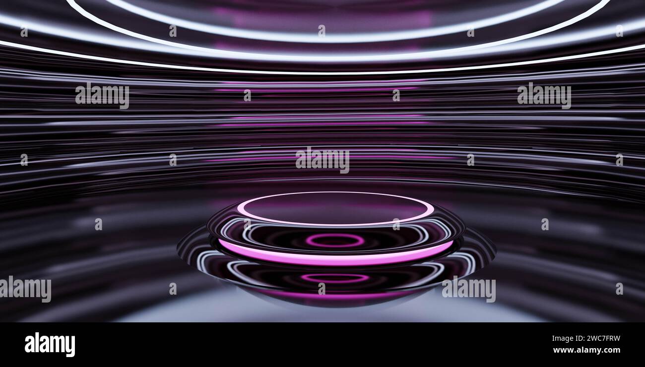 Black and Purple Abstract Background With Circles With a Podium, Simple ...