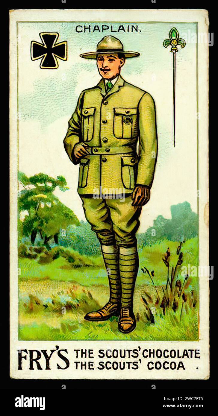 Boy Scout - Chaplain - Vintage Trade Card Illustration Stock Photo - Alamy