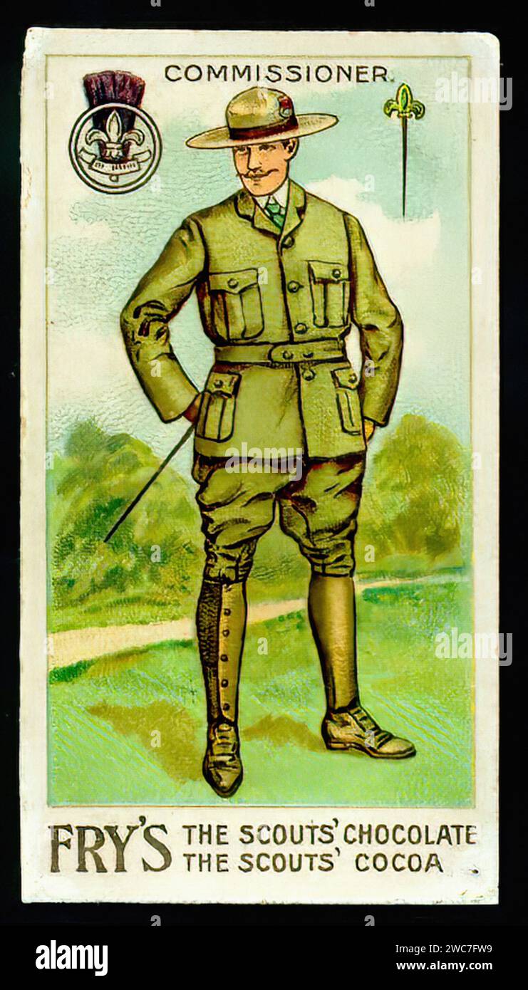 Scouts Commissioner - Vintage Tradecard Illustration Stock Photo - Alamy