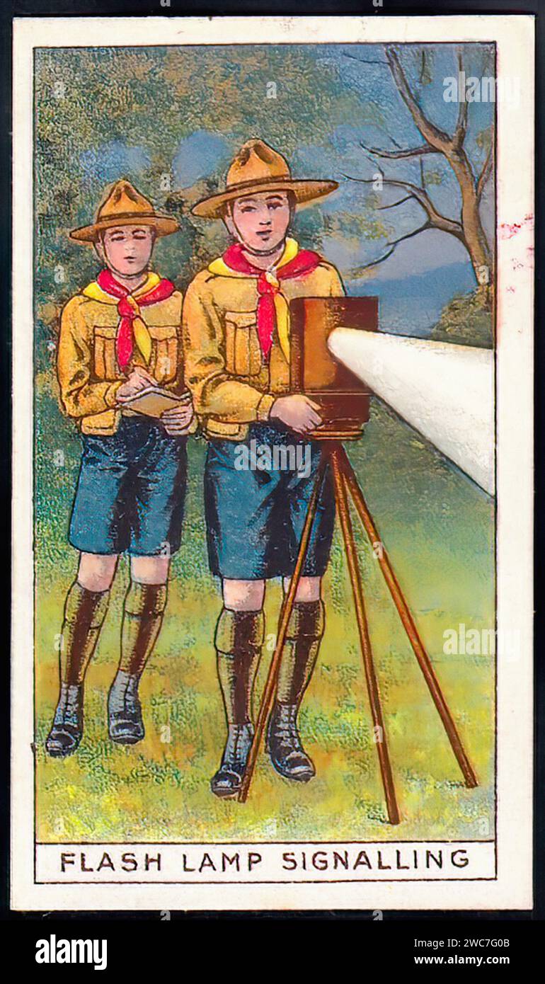 Boy Scouts, Flash Lamp Signalling - Vintage British Tradecard ...