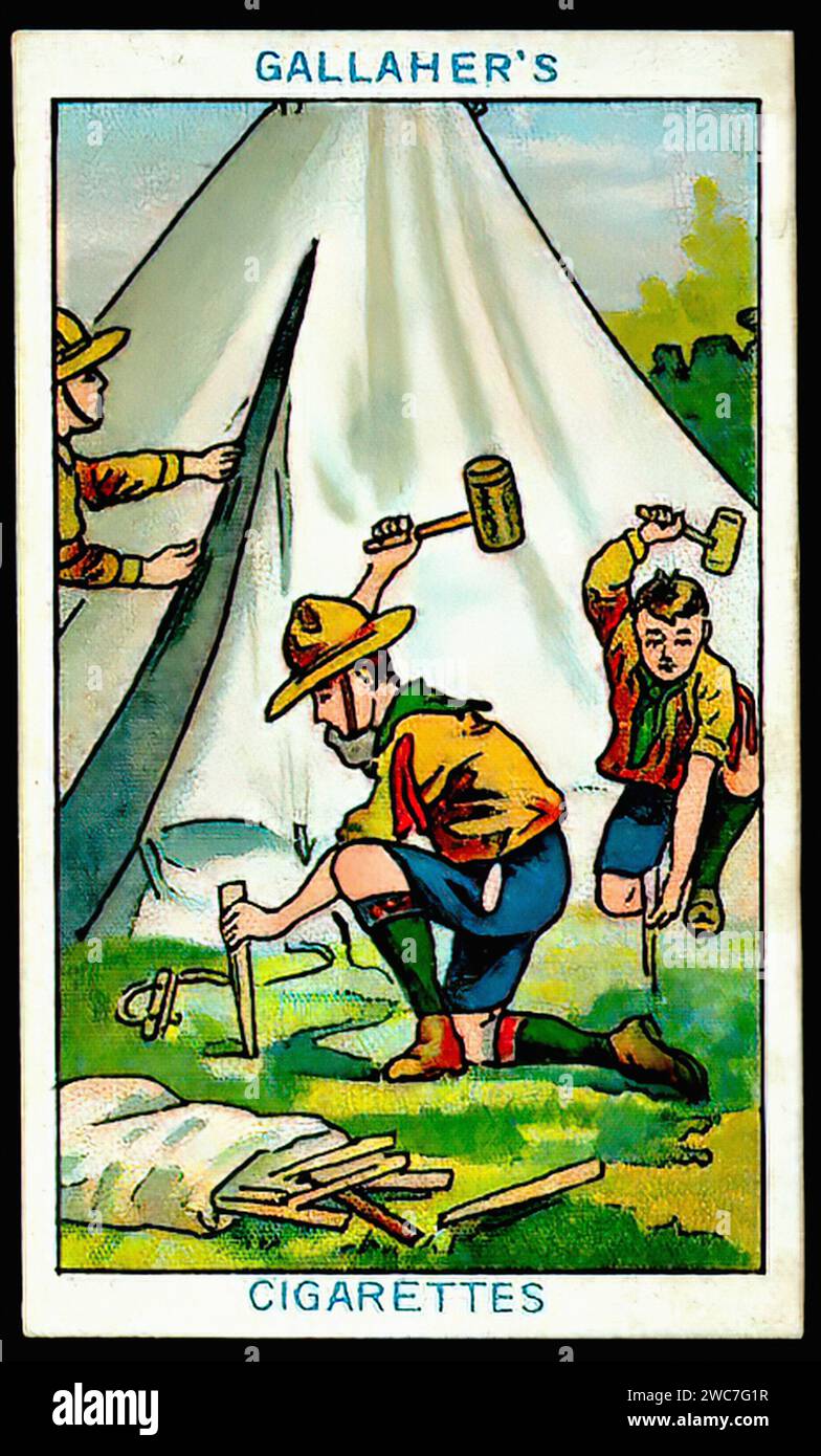 Bell Tent - Vintage Cigarette Card Illustration Stock Photo - Alamy