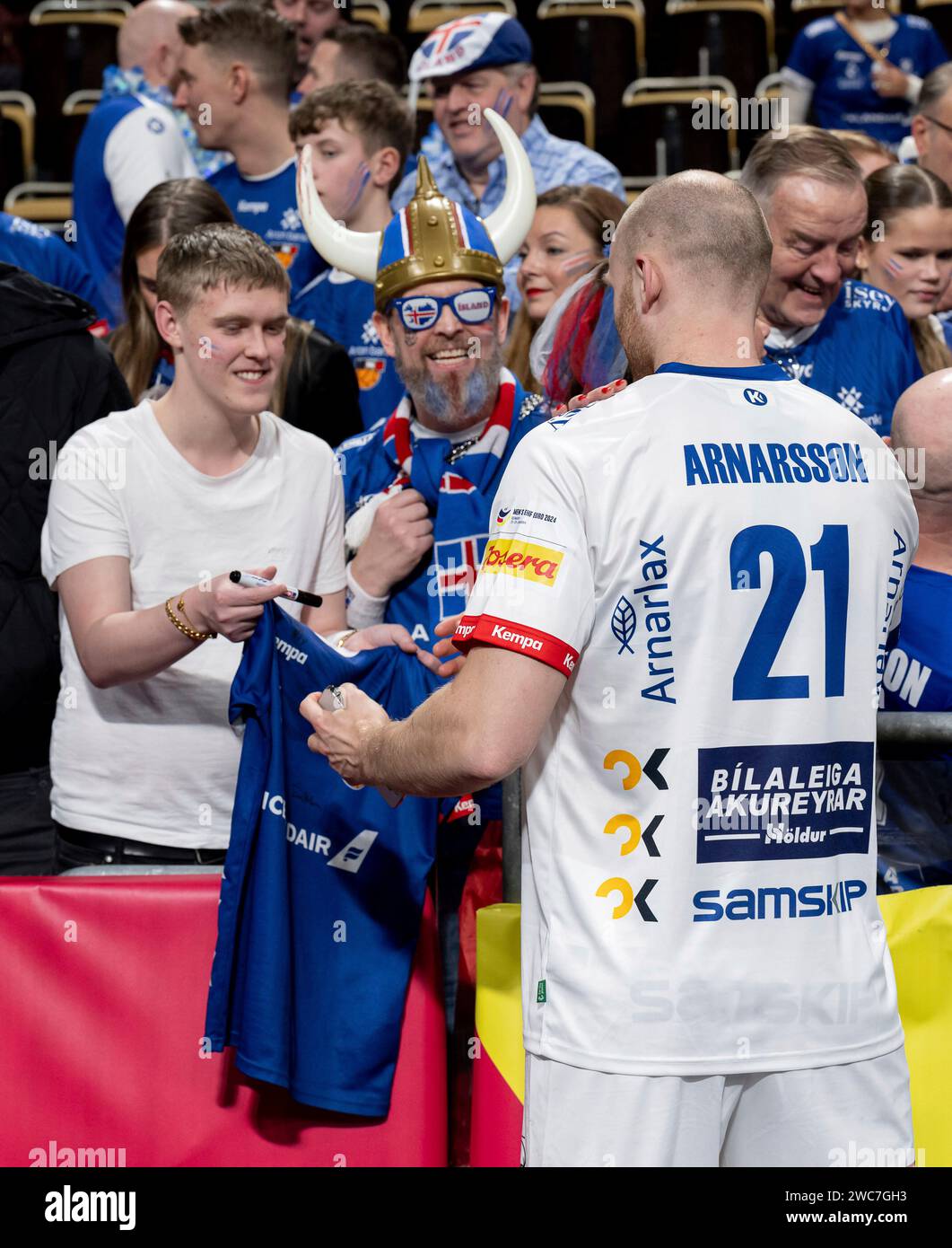 Muenchen, Deutschland. 14th Jan, 2024. Arnar Freyr Arnarsson (Island ...