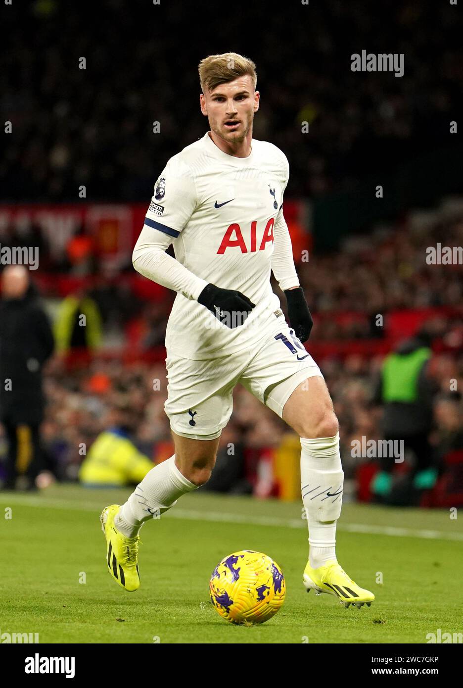 Tottenham Hotspur's Timo Werner during the Premier League match at Old ...
