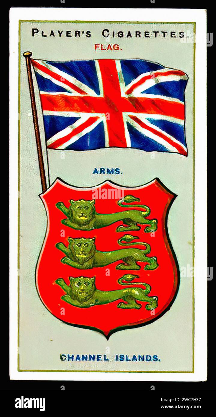 Arms & Flag of The Channel Islands - Vintage Cigarette Card ...