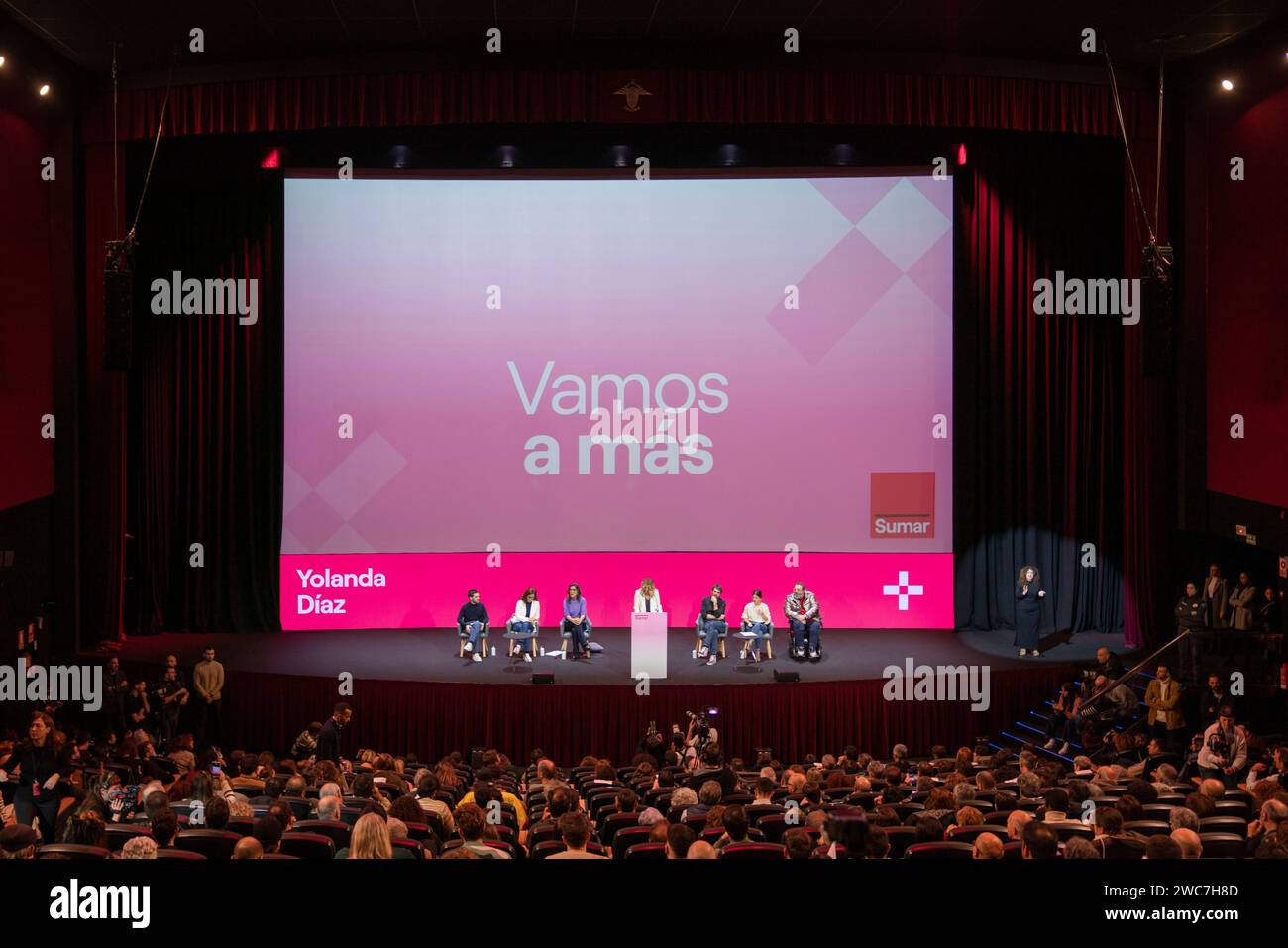 Madrid, Spain. 14th Jan, 2024. The leader of Sumar and Spanish Second ...