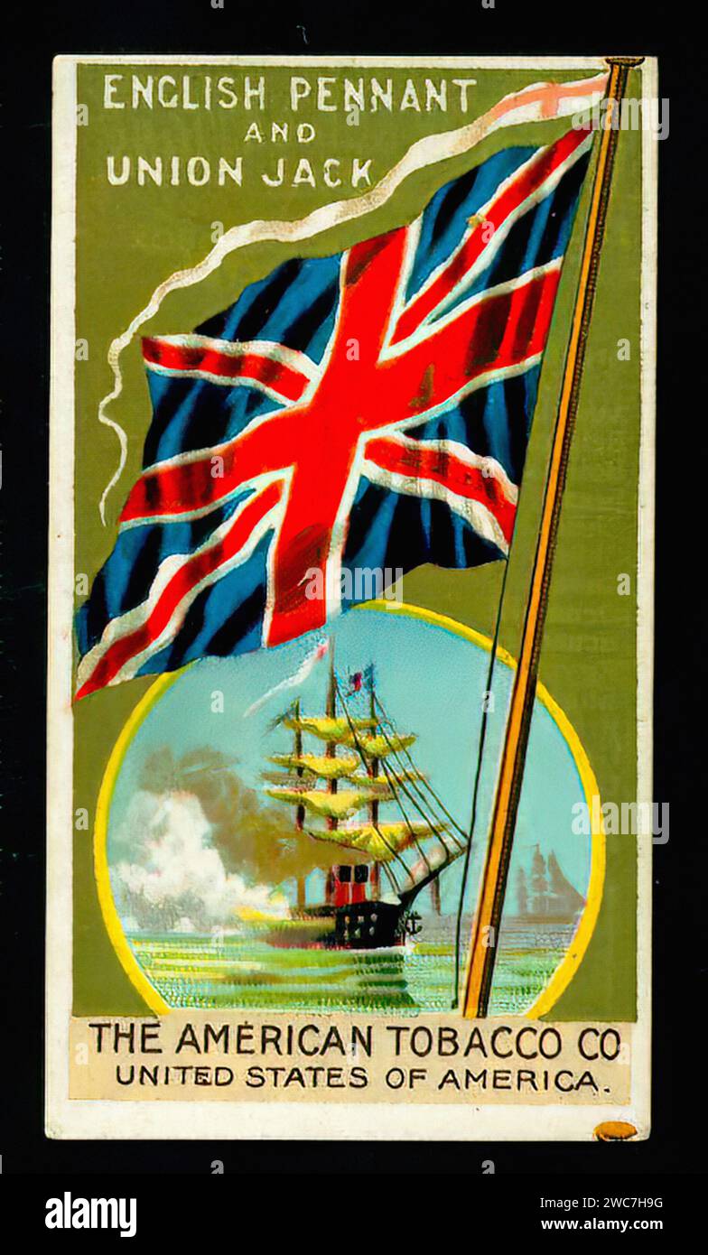 Union Jack - Vintage Cigarette Card Illustration Stock Photo - Alamy