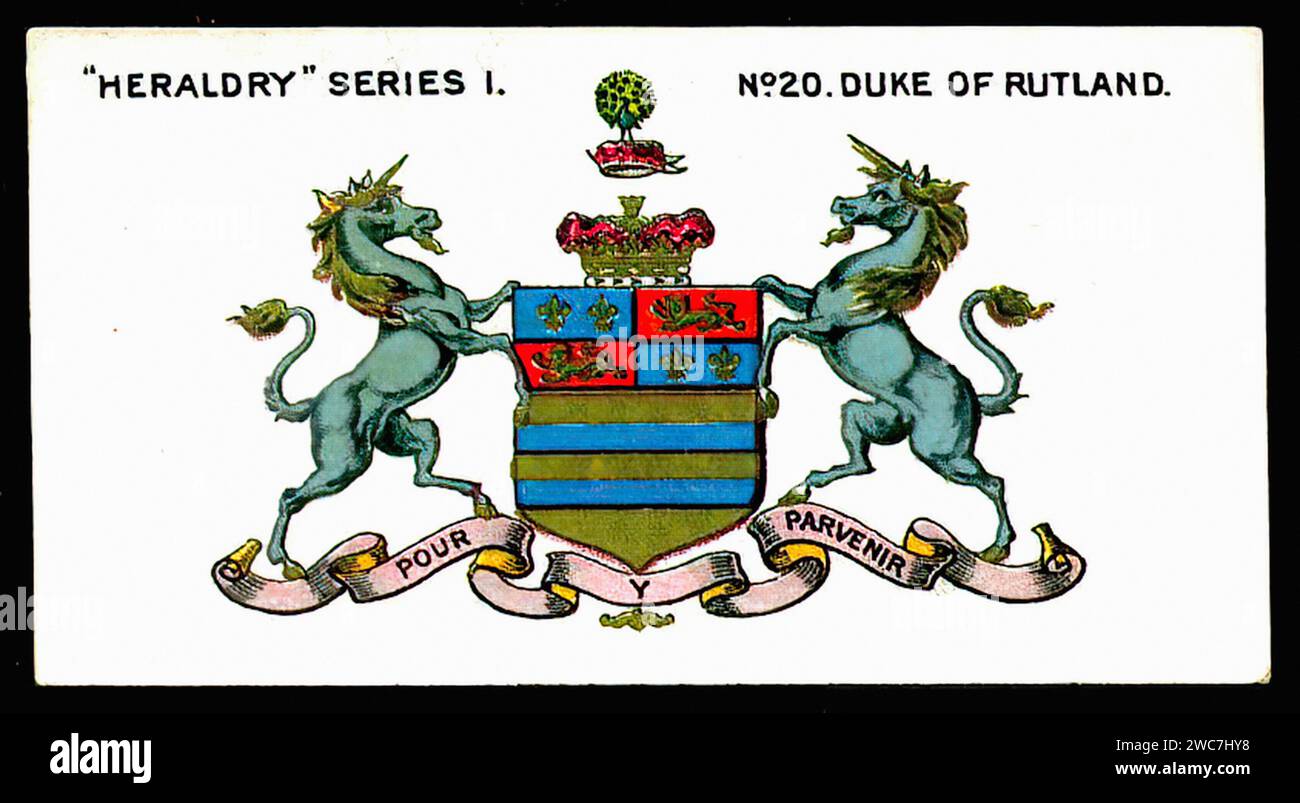 Duke of Rutland - Vintage Cigarette Card Illustration Stock Photo - Alamy