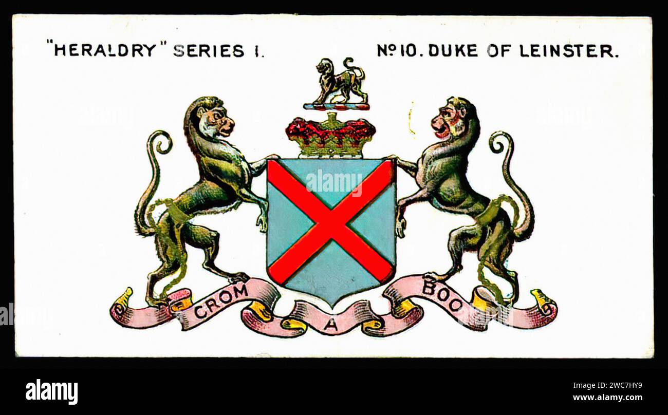 Duke of Leinster - Vintage Cigarette Card Illustration Stock Photo - Alamy