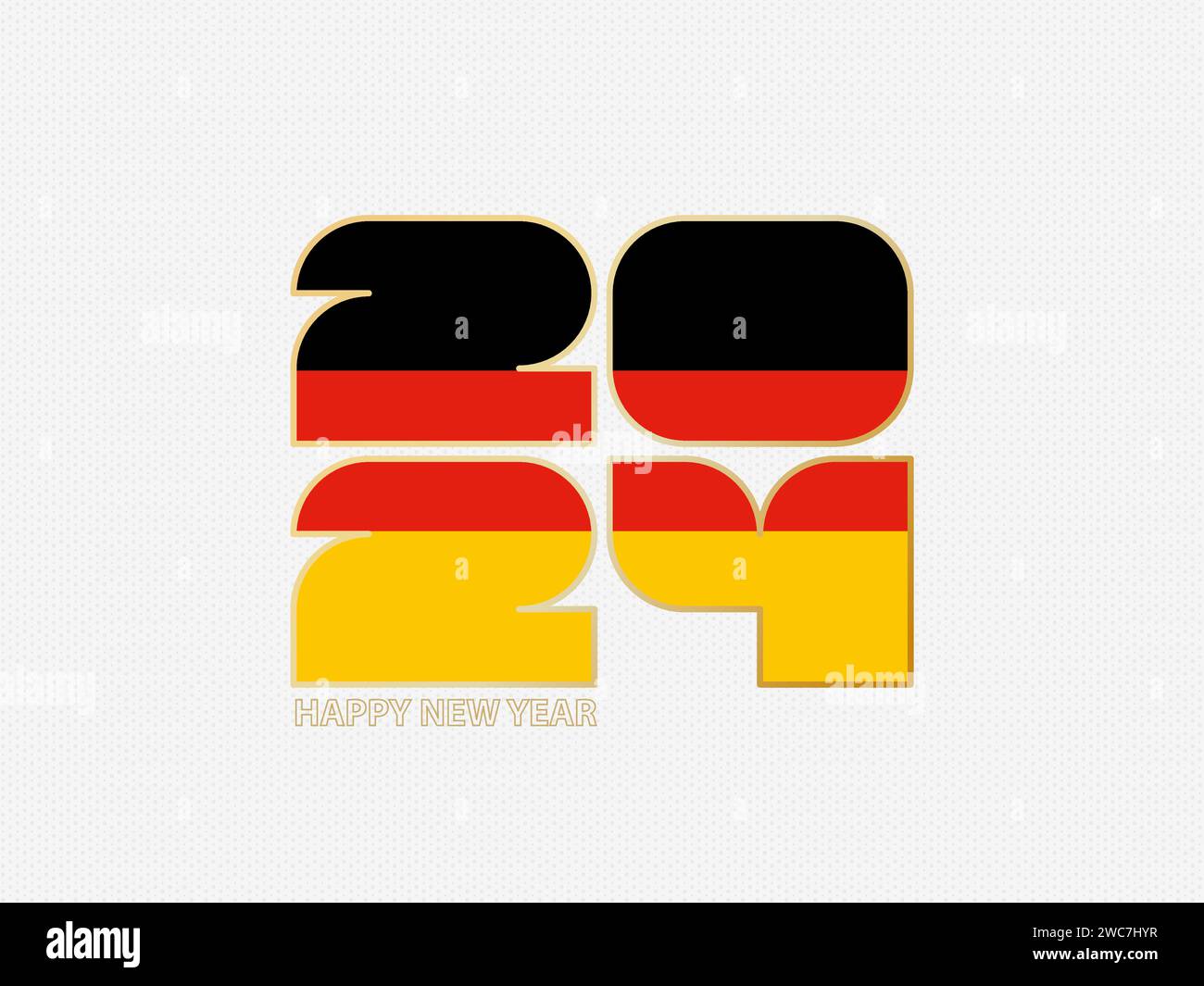 Abstract numbers 2024 with flag of Germany. Vector illustration Stock ...