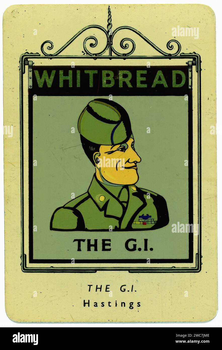 The G.I. - Vintage Whitbread Inn Signs Illustration Stock Photo - Alamy