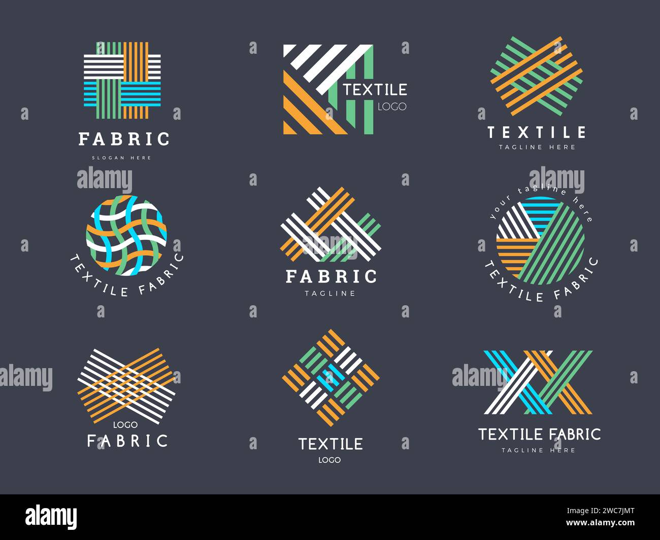 Textile logo. Symbols for sewing industry tailor workshop badges recent ...